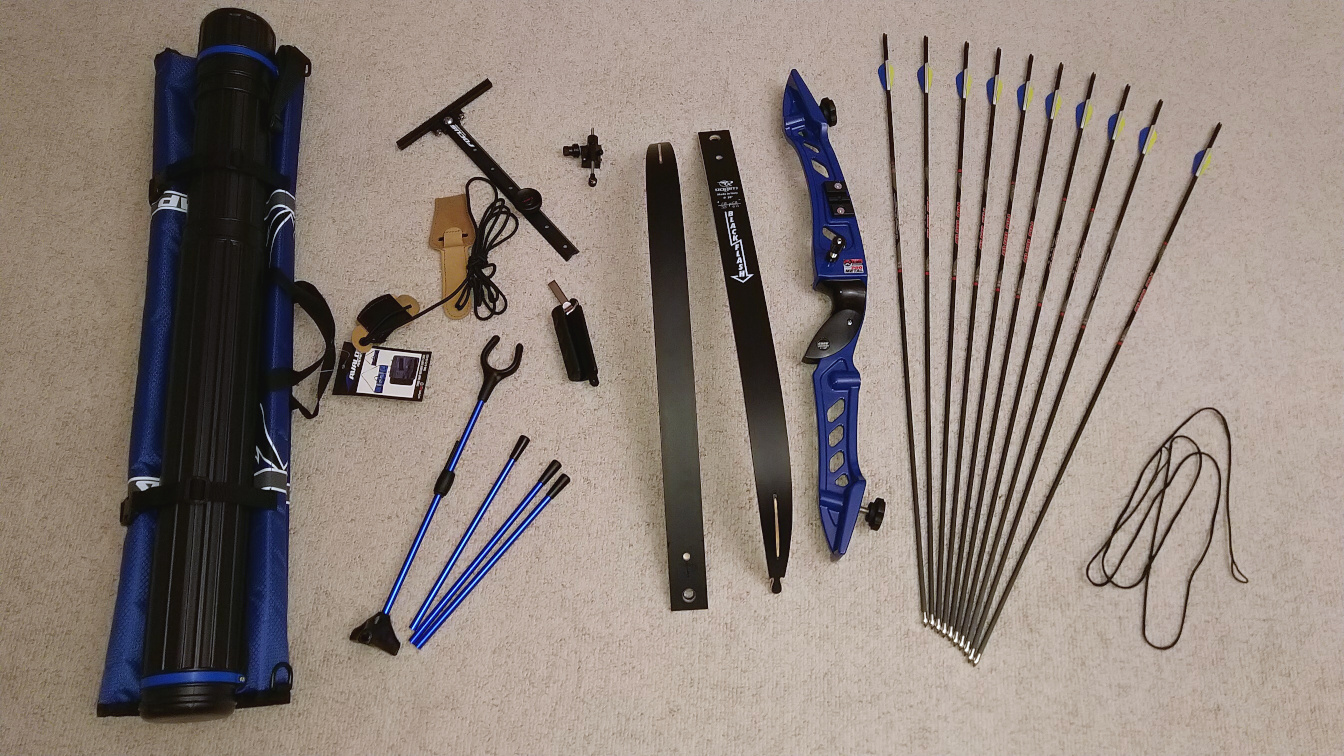 Bogen 11 Recurve Core Pro-Metal blau RH | Bogenverleih Jena